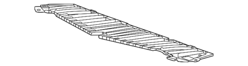 GM OEM 20-23 Corvette Front Bumper Grille Bumper Components-Stiffener ...