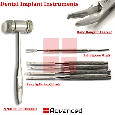 Dental Bone Splitting Chisels Osteotome Bone Rongeur Forceps Palti ...