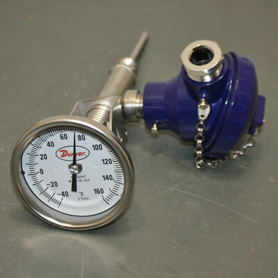 Dwyer Bimetal Thermometer with Process Output BTO34041, 3" Dial, -40 ...
