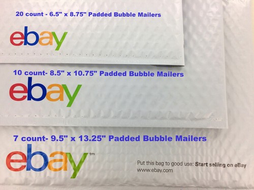 Ebay Brand Shipping Supplies Assorted Padded Bubble Mailer Envelope Kit ...