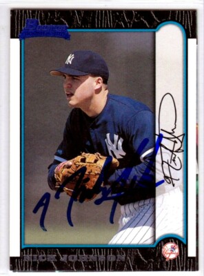 New York Yankees NICK JOHNSON signed autographed 1998 Bowman ROOKIE ...