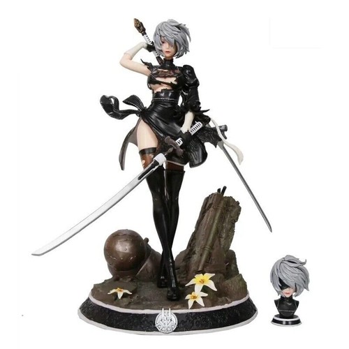 NieR:Automata YoRHa No. 2 Type B PVC Action Figure 2B Statue W/2 heads ...