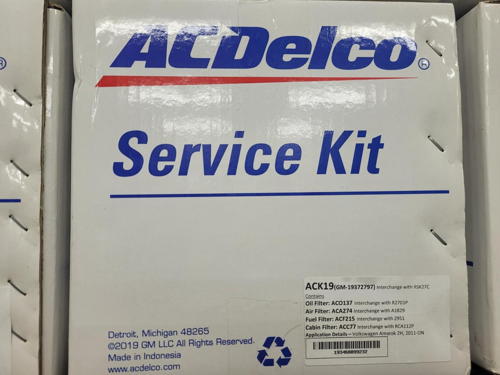 AC Delco filter kit 19372797/ACK19 | eBay