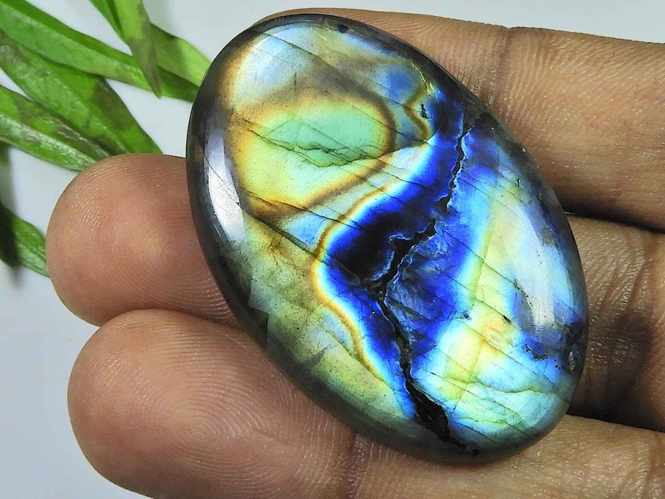 30X35MM Natural Labradorite Multi Purple Oval Cabochon Loose Gemstone ...