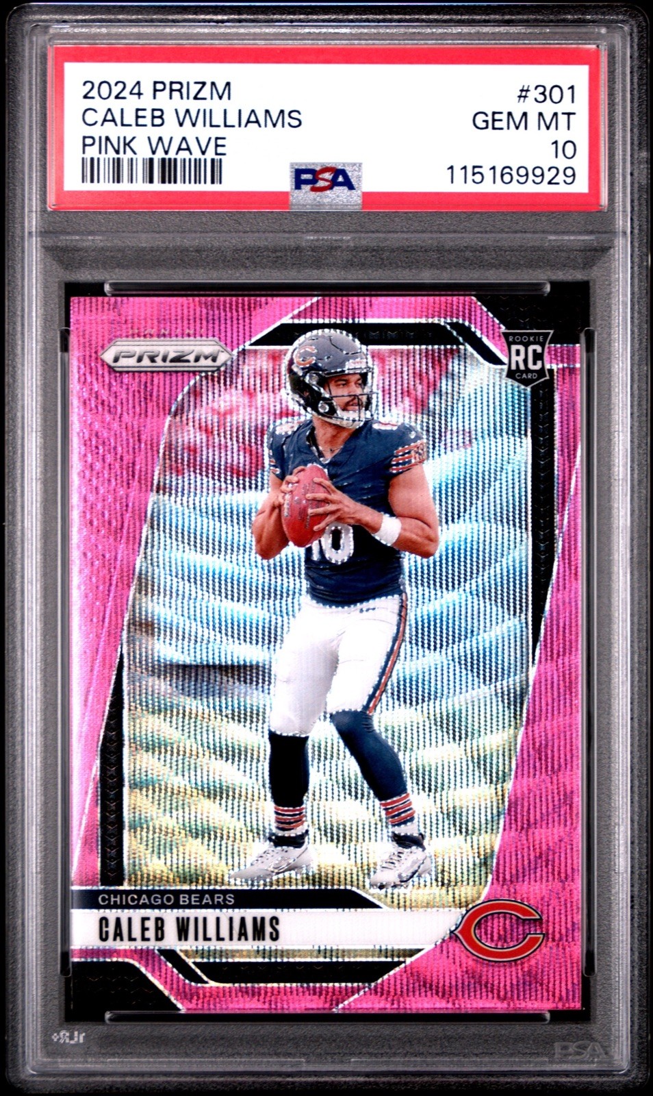 2024 Panini Prizm - Rookies Caleb Williams #301 Pink Wave Prizm (RC ...