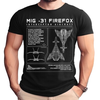 Mig-31 Firefox Schematic Blueprint Shirt | eBay