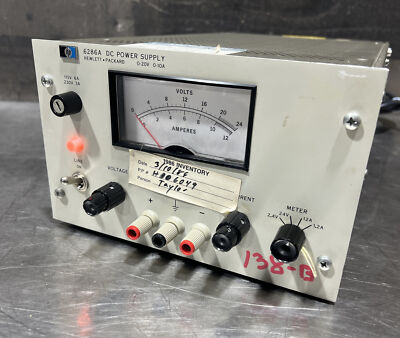 HP HEWLETT PACKARD 6286A DC POWER SUPPLY, 0-20V, 0-10A, 200W. Used ...