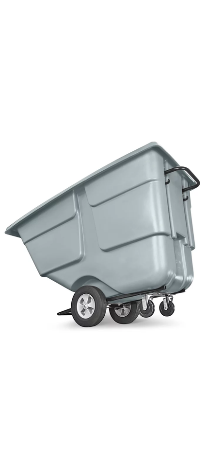 ULINE H-4184 Utility Tilt Truck - 1 Cubic Yard - GRAY Dump Cart Trash ...
