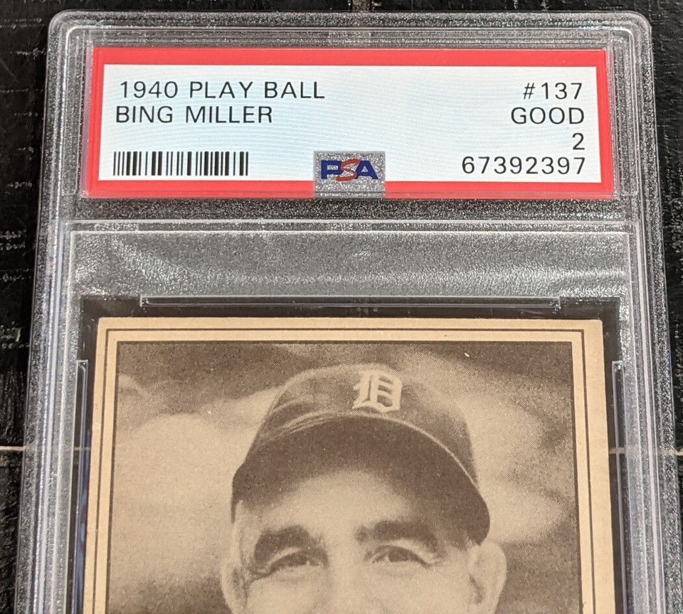 1940 Play Ball Bing Miller PSA 2 GOOD #137 Vintage Detroit Tigers | eBay