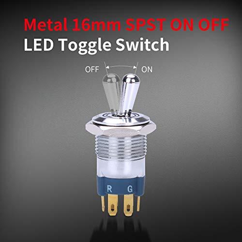 12 Volt Waterproof Push Button Toggle Switch 12v Lighted Rgb Triple Led ...