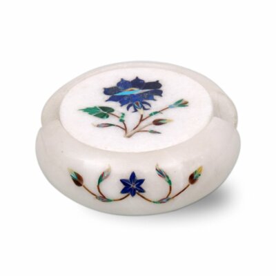 Semi Precious Stone Inlay art Work Handicraft marble Tea coaster set | eBay