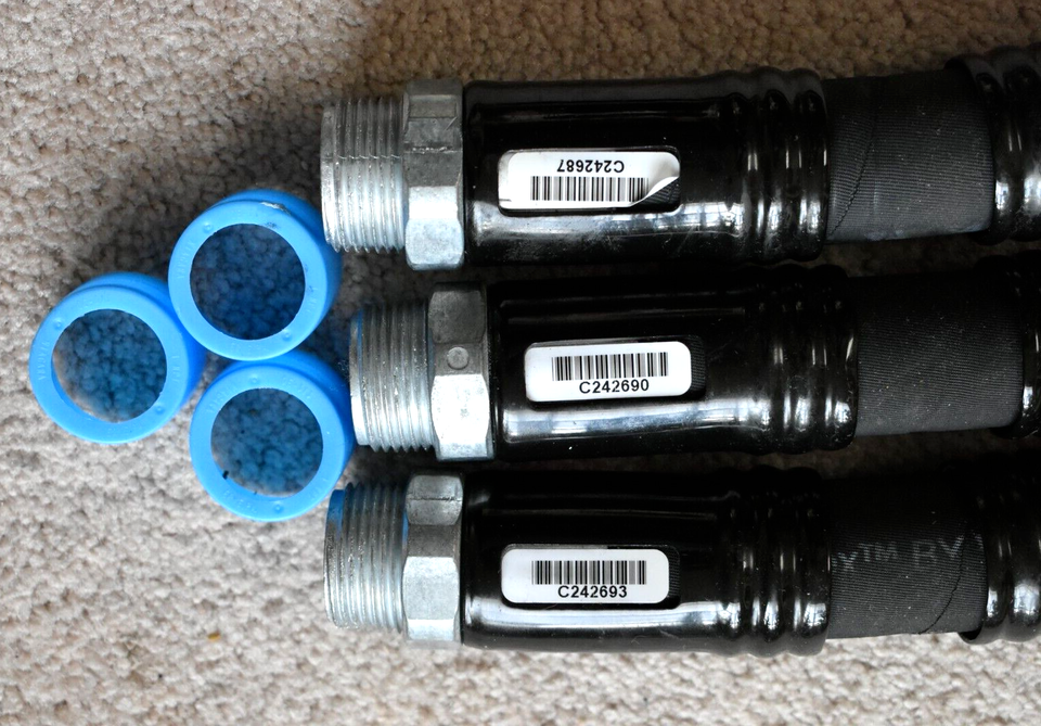 THREE ~ VST Flammable Liquid Hose Assembly V10CP 1" x 10" Whip Hoses | eBay