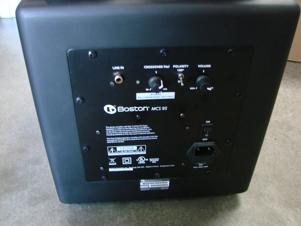 Boston Acoustics MCS 95 Surround Home Theater Speakers with Powered ...