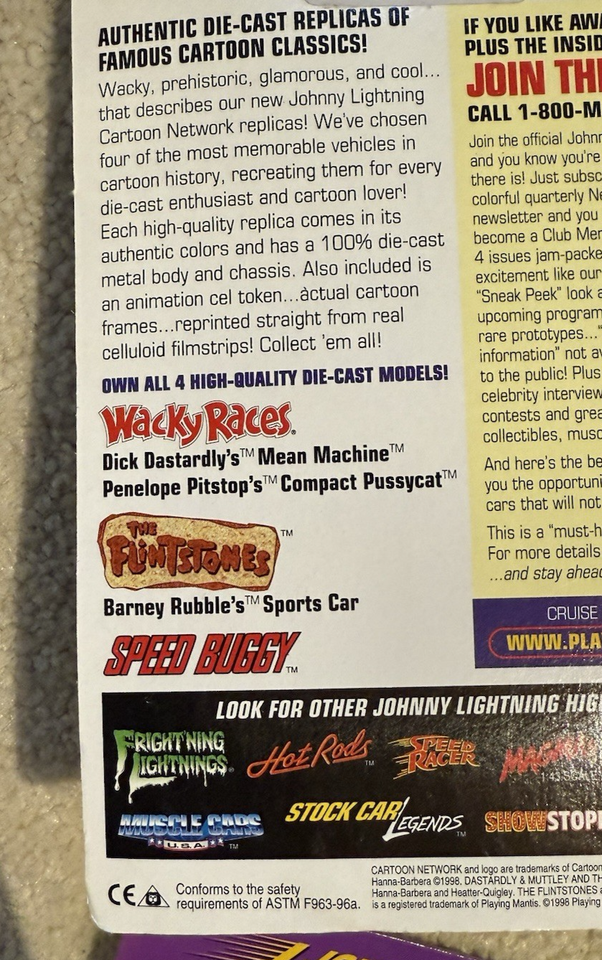 Johnny Lightning CARTOON NETWORK WACKY RACES SPEED BUGGY SET ALL 4! | eBay