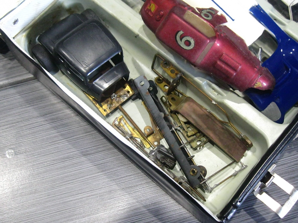 1960's SLOT CAR Racing Case Parts Lot Chassis/Body Drag COX MonogRAM 1/ ...