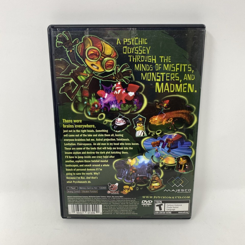Psychonauts 1 (Sony PlayStation 2, 2005) PS2 Game TESTED 96427013990 | eBay
