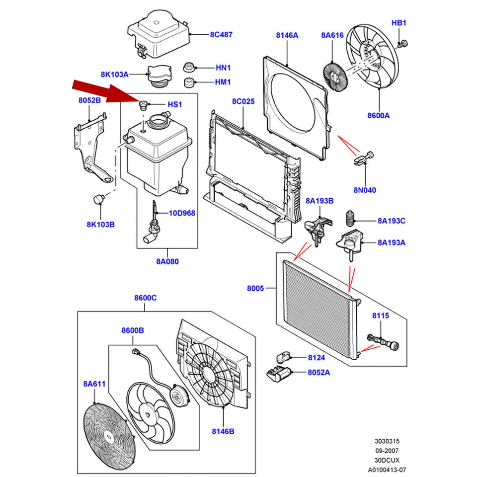 LAND ROVER RANGE ROVER L322 4.4L V8 2002-2005 COOLANT BLEEDER SCREW ...