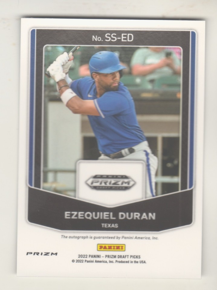 2022 Prizm Draft Picks SIGNING SESSIONS AUTOGRAPH EZEQUIEL DURAN RC ...