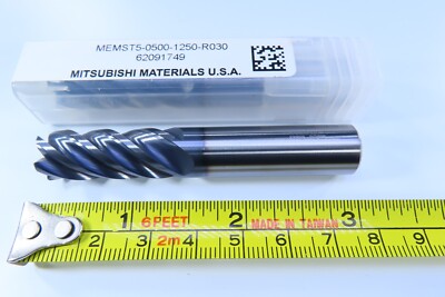 NEW 1/2" MITSUBISHI MEMST5-0500 SOLID CARBIDE END MILL .030" RADIUS ...