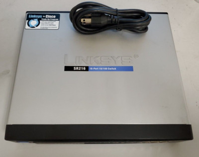 CISCO SYSTEMS LINKSYS SR216 16-PORT 10/100 ETHERNET SWITCH W/ POWER ...