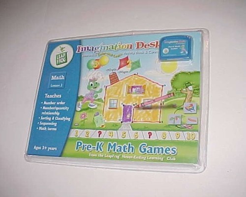 Leapfrog Imagination Desk Pre K Math Games Lesson 3 Book & Cartridge ...