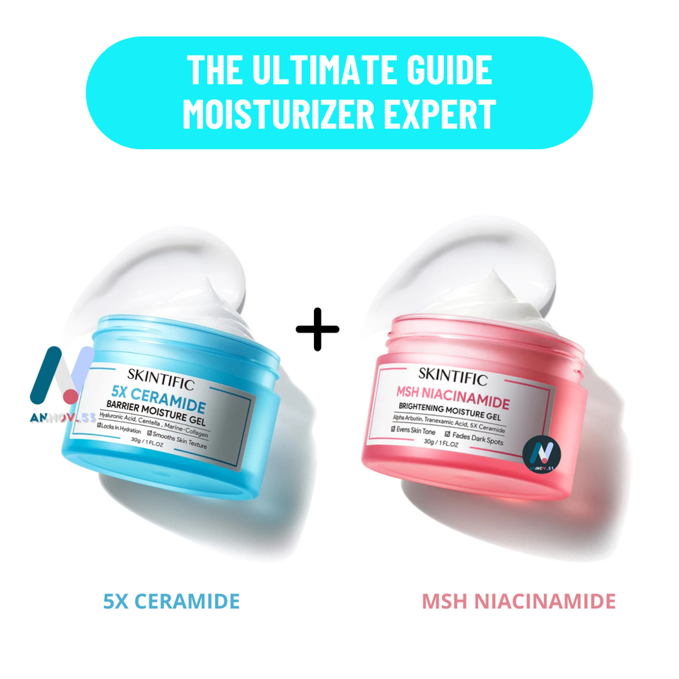 SKINTIFIC SET 2 Moisturizer Barrier Anti-Aging Acne Ceramide Brighten ...