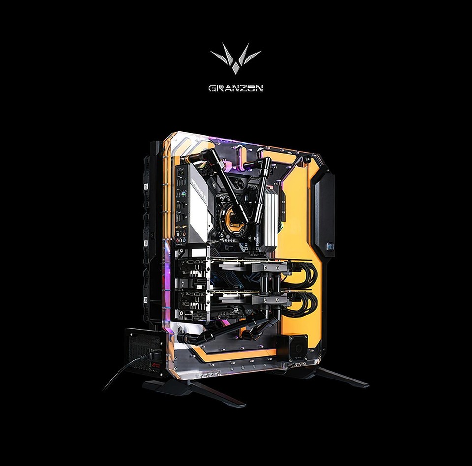 Granzon G20 Open Frame Chassis Distro Plate Water Cooling Case Chassis ...