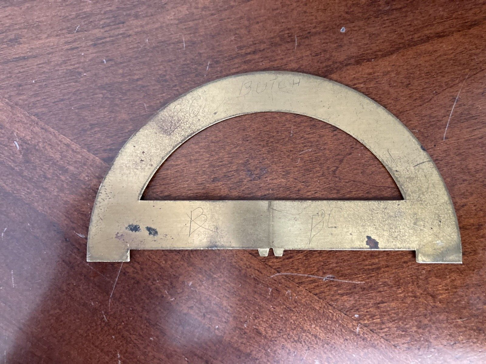 Vintage 3 3/4" brass protractor old tool | eBay
