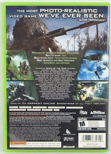 XBox 360 Call Of Duty Modern Warfare 4 CoD Video Game Activision | eBay