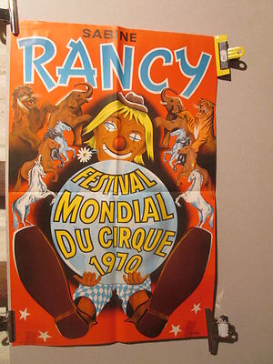 AFFICHE CIRQUE RANCY ANIMAUX CLOWNS FESTIVAL 1970 | eBay