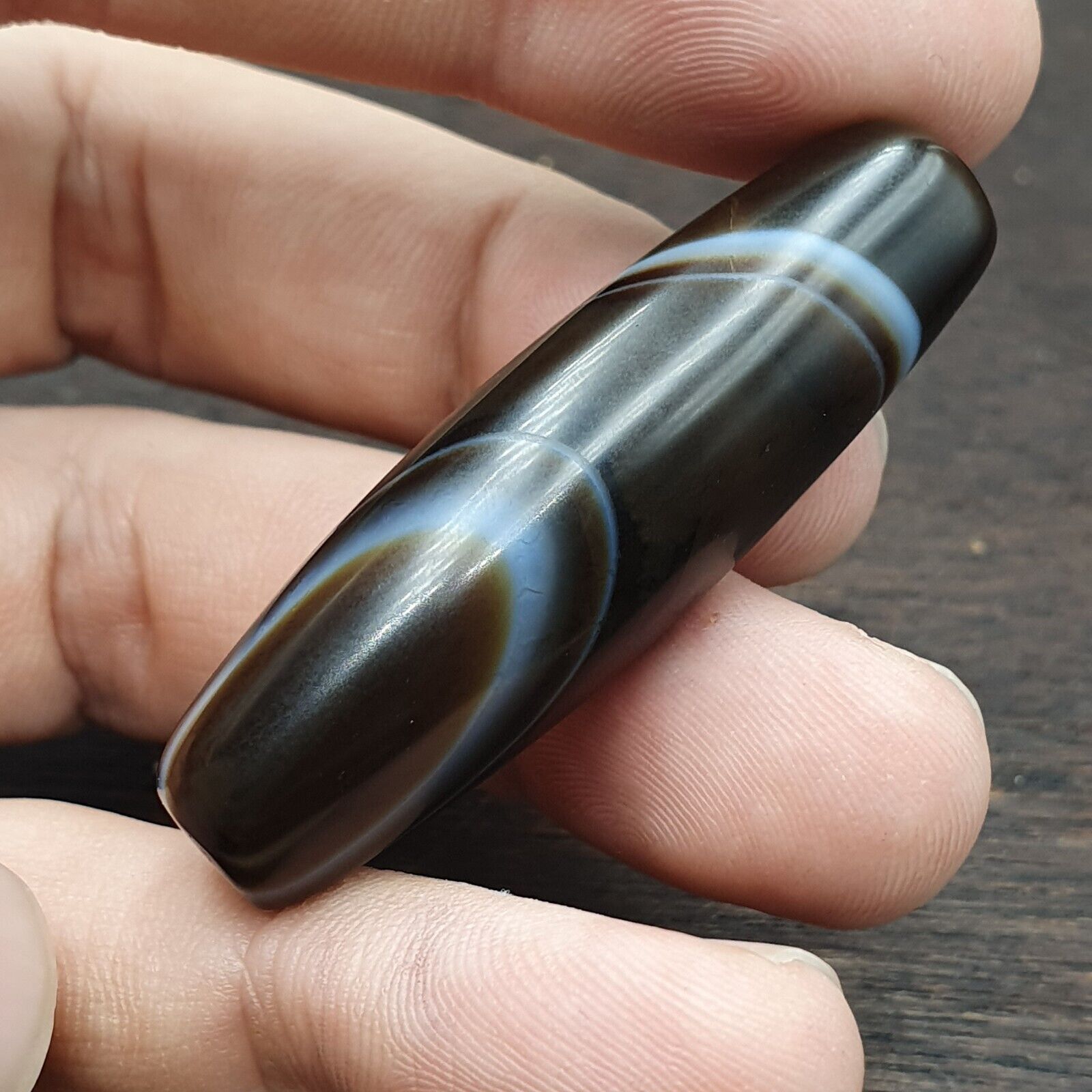 Antique Yemeni Collectible Agate Bead Natural Pattern Banded Agate -46 ...