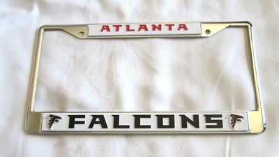 ATLANTA FALCONS EMBOSSED CHROME LICENSE PLATE FRAME #16 - NEW | eBay