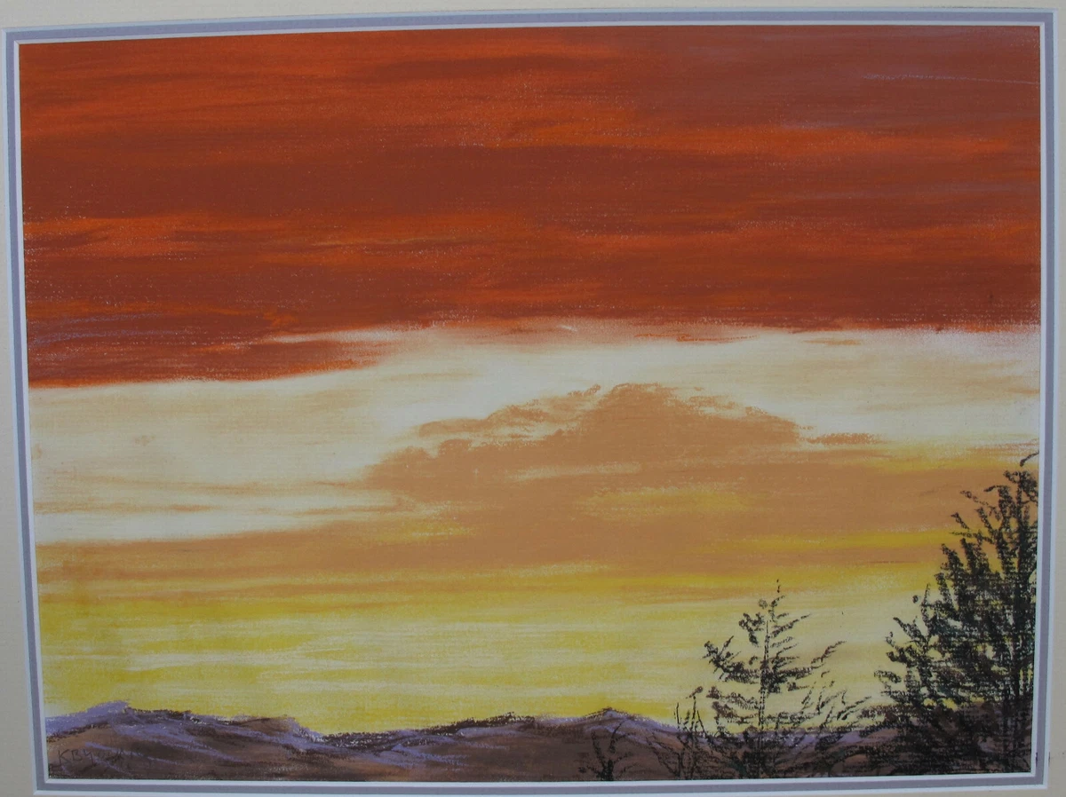 Oil Pastels Paintings Sunset