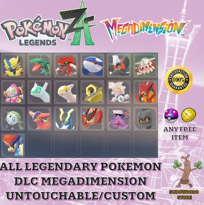 ALL LEGENDARY POKEMON MEGADIMENSION DLC POKEMON LEGENDS ZA