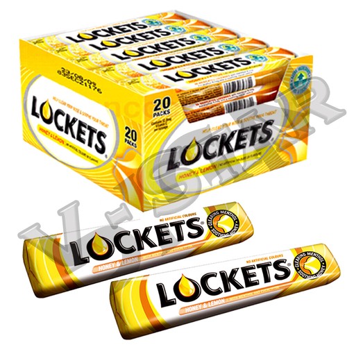 LOCKETS HONEY & LEMON LOZENGES FULL BOX (20 X 43gm) PACKETS ...
