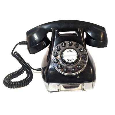 Classic Phone III Retro Black Push Button Dial Telephone Phone with ...