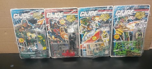 Gi Joe (4) MOC 3 3/4" COBRA COMMANDER, BULLET- PROOF, ICEBERG, COLONEL ...