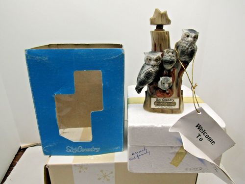 Ski Country SCREECH OWL Kentucky Straight Bourbon Mini Whiskey Decanter ...