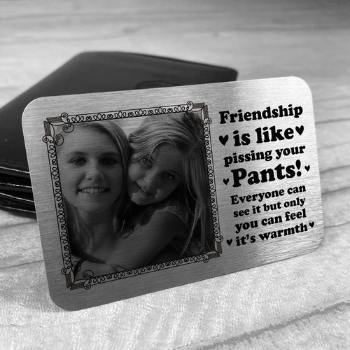 Personalised Friendship Gift Wallet Insert Friendship Gift For Women ...