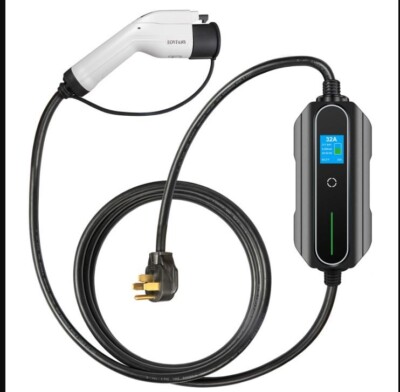 EOVFANS 32 Amp Level 2 EV Charger Portable NEMA14-50 220V-240V J1772 EV ...