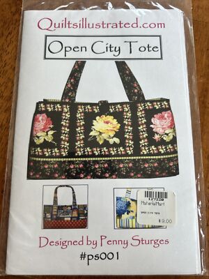 Quilts Illustrated PS001 OPEN CITY TOTE Bag Purse Pattern by Penny ...