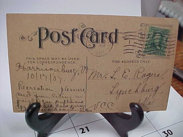 COMIC PC/ "I GET BOOSTED ALONG EVERY LITTLE WHILE" 1907 HARRISONBURG,VA ...