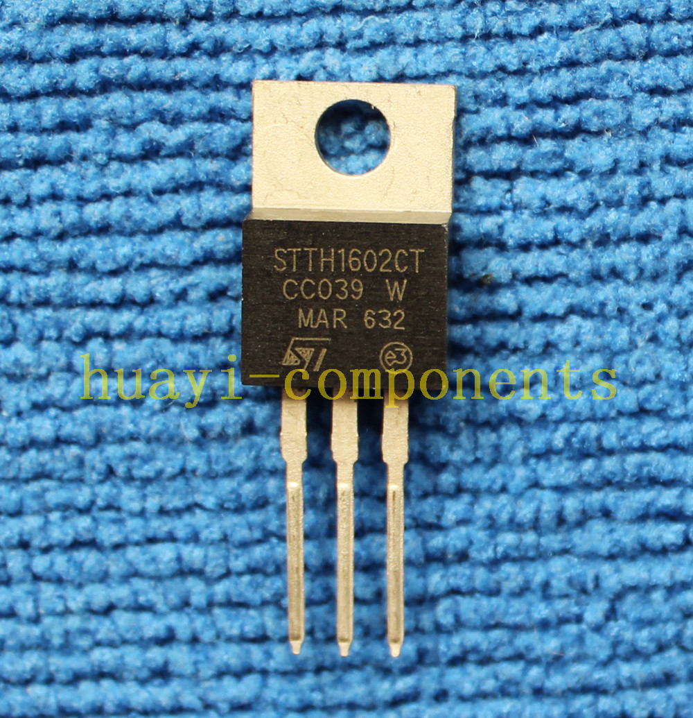 5pcs STTH1602CT HIGH EFFICIENCY ULTRAFAST DIODE ST TO-220 | eBay
