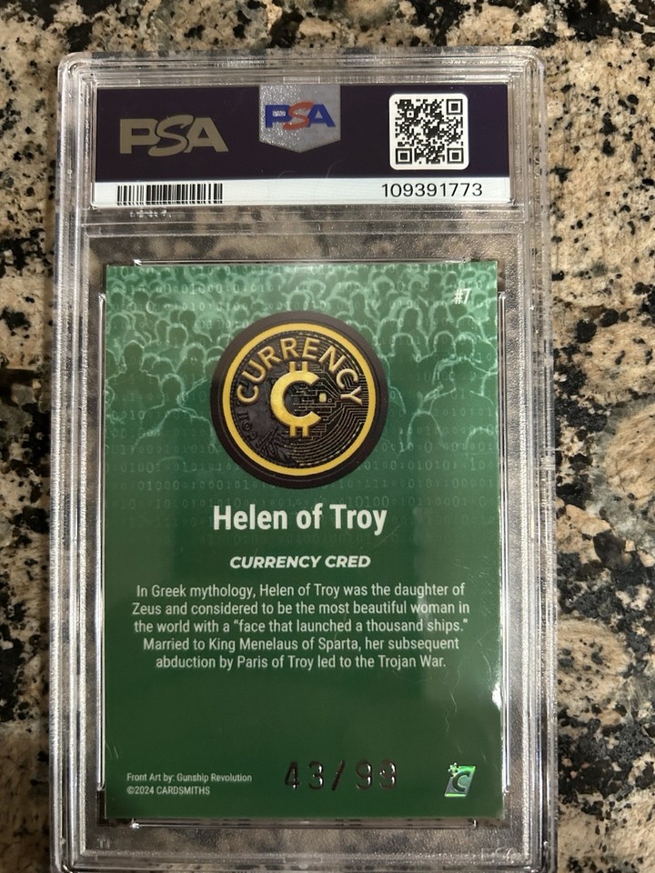 PSA 8 Cardsmith Currency Series 4 #7 Helen Of Troy Serial Number 43/99 ...