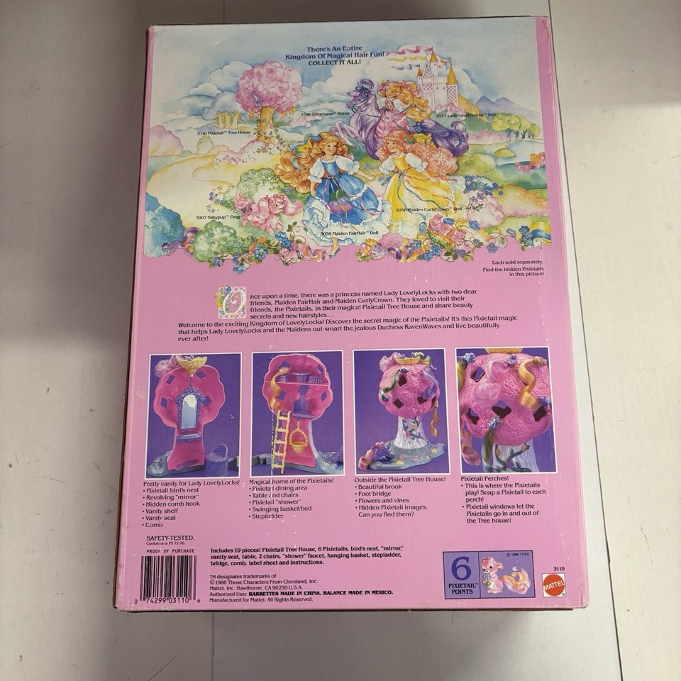 1986 Lady Lovely Locks PIXIETAILS TREEHOUSE Tree House Mint In Sealed ...