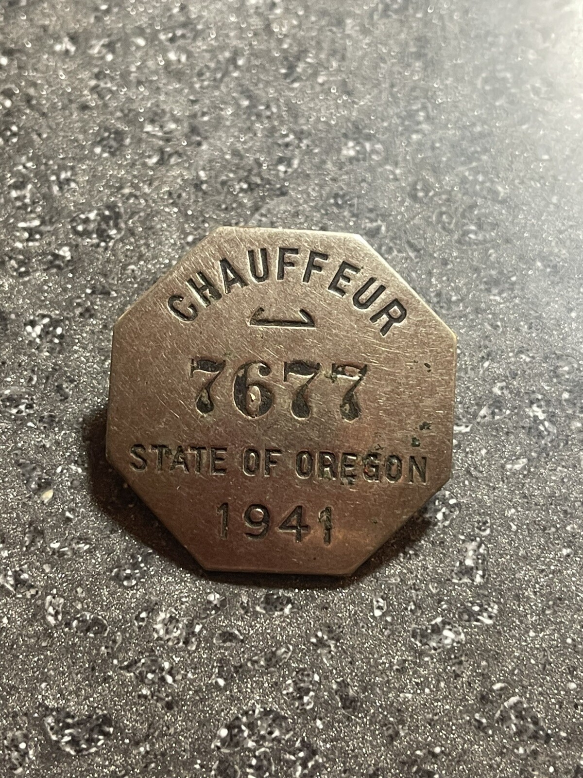 vintage chauffeur badge 1941 state of Oregon 7677 | eBay