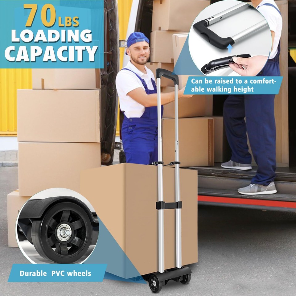 Platform Cart Dolly Folding Moving Warehouse Push Hand Truck Trolley ...