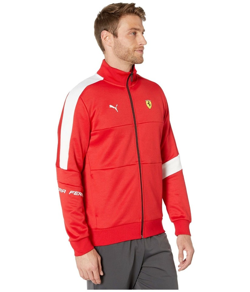 NEW Men's PUMA FERRARI T7 Lifestyle Racing DNA Zip Up Track Jacket Red ...