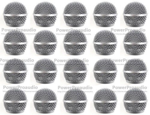 20PCS New Replacement Ball Head Mesh Microphone Grille for Shure PG58 ...