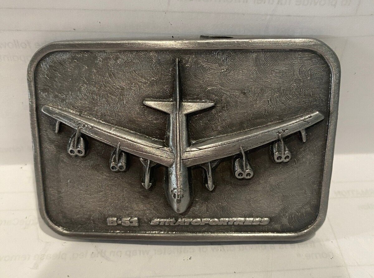Vintage The Buckle Connection Pewter B-52 Stratofortress Belt Buckle | eBay